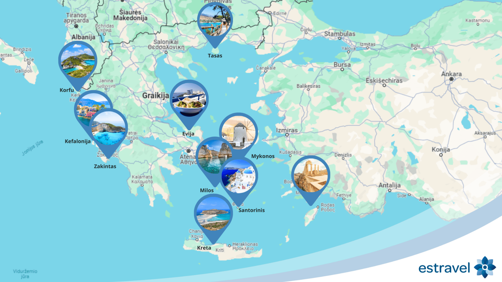 Kelionės į Graikiją - Estravel kelionių centras